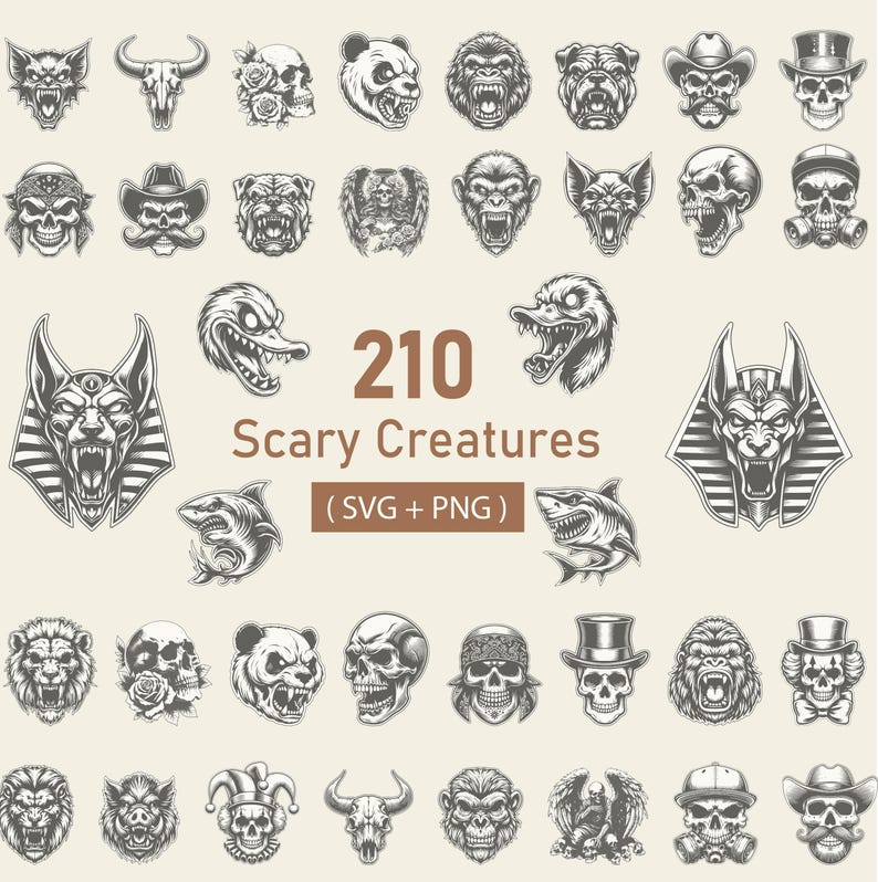 Monsters SVG, Mythical Creatures Cricut,horror Animals , Fantasy ...