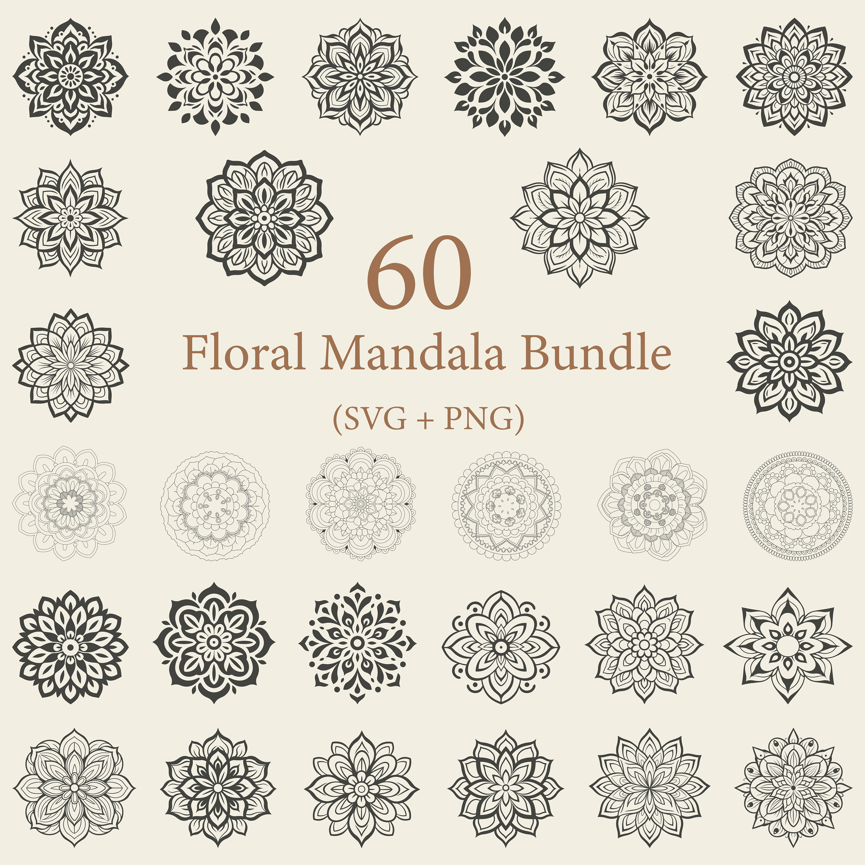 Mandala Svg Bundle,zentangle Svg,mandala Flower Svg,mandala Design Svg ...