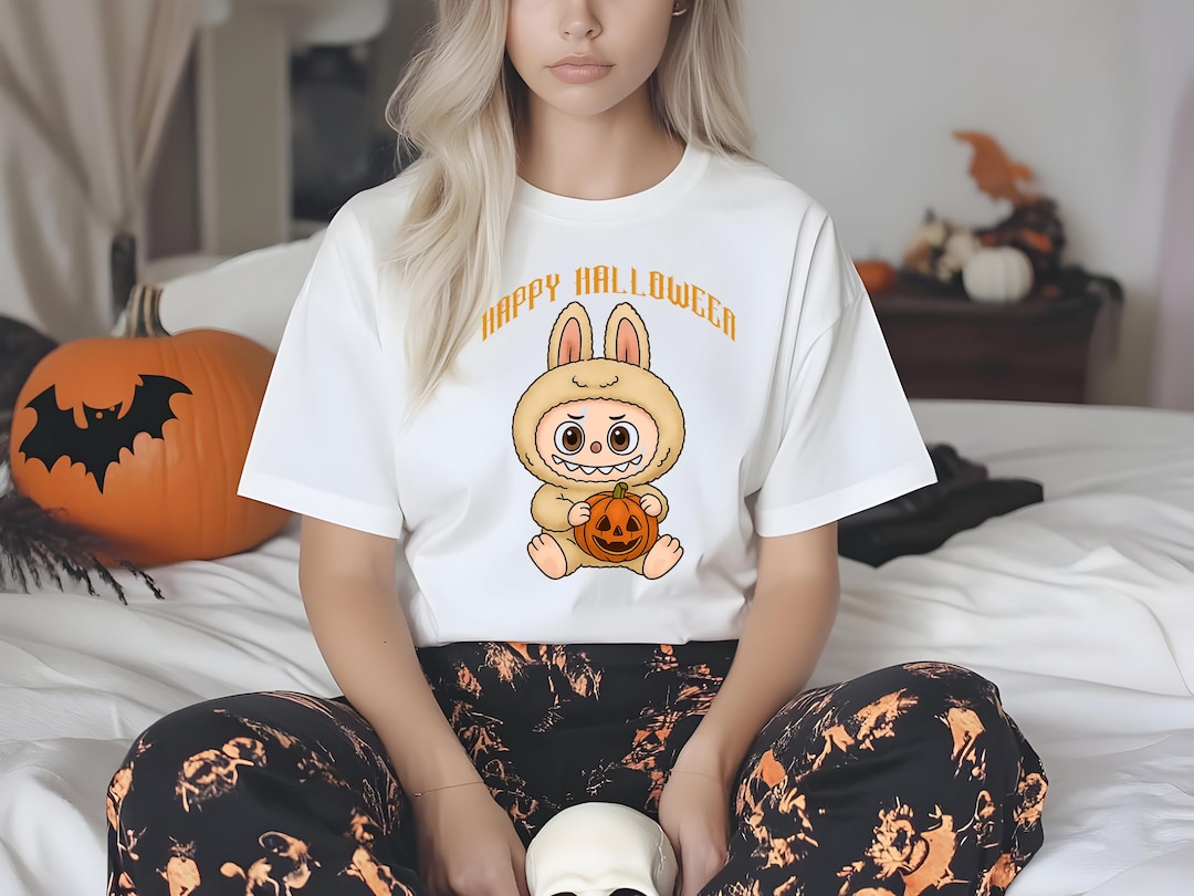 Labubu Halloween Clipart | Cute Illustrations | Kawaii Labubu Art ...
