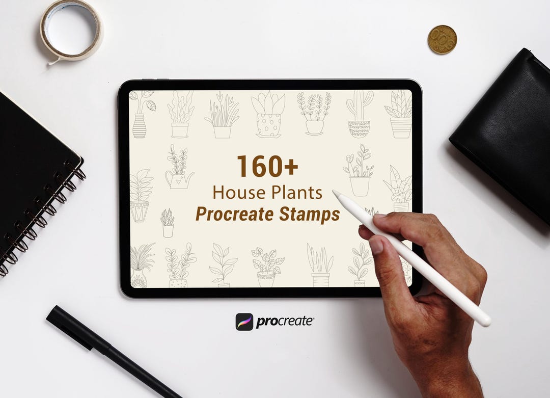160+ House Plant Procreate Stamps: Succulents & Potted Plants ...