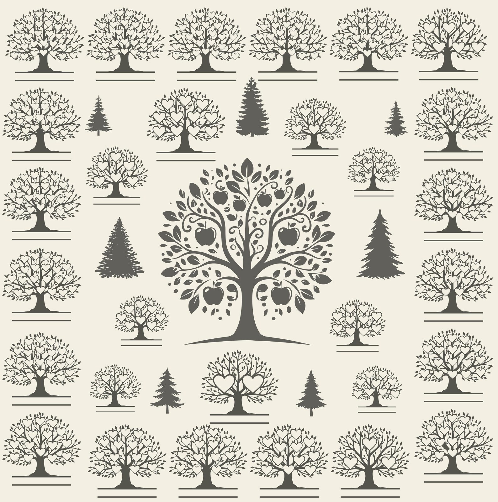 Family Tree SVG Bundle,tree of Life Svg,family Tree Split Monogram ...