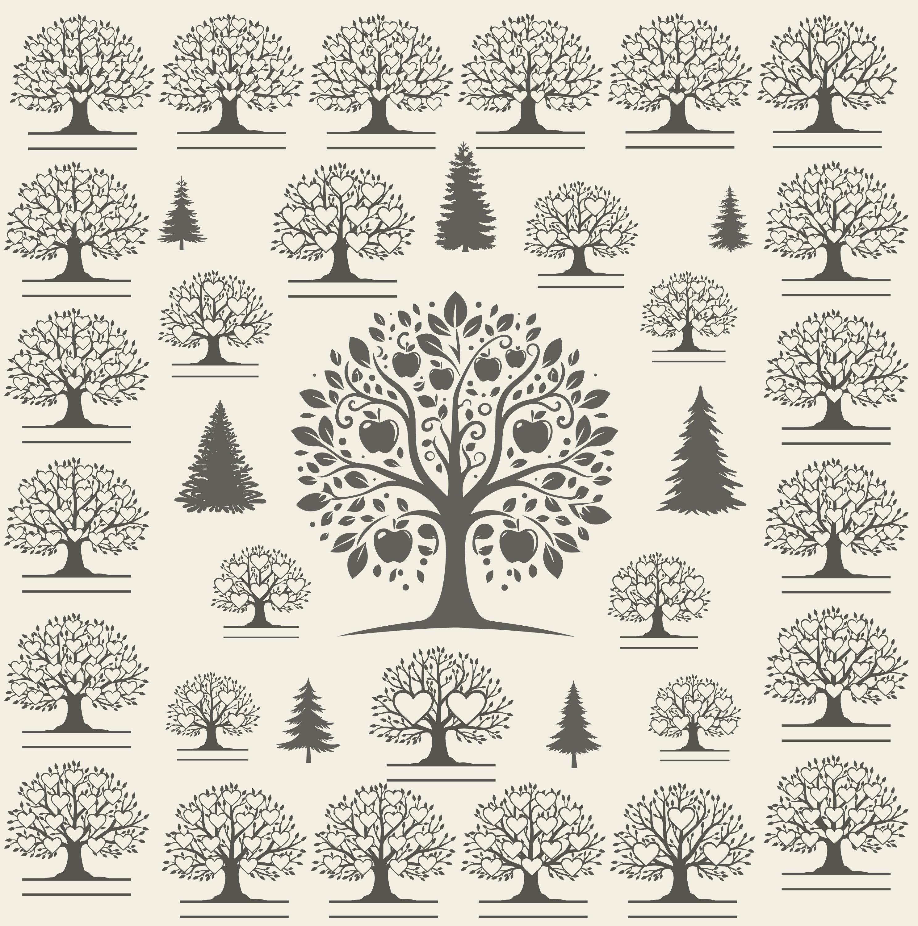 Family Tree SVG Bundle,tree of Life Svg,family Tree Split Monogram ...