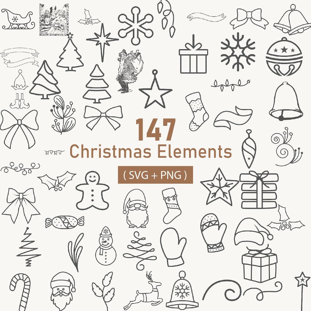 CHRISTMAS SVG Bundle, Holiday SVG Clipart, Christmas Svg Files for ...