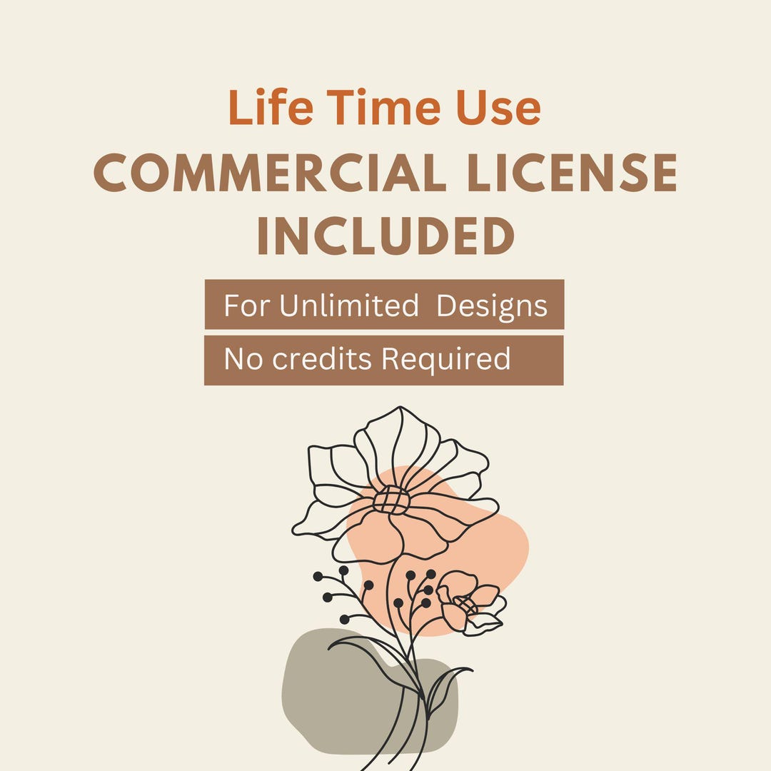 Commercial License: Unlimited Designs, Lifetime Use - Etsy