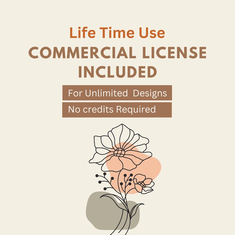 Commercial License: Unlimited Designs, Lifetime Use - Etsy