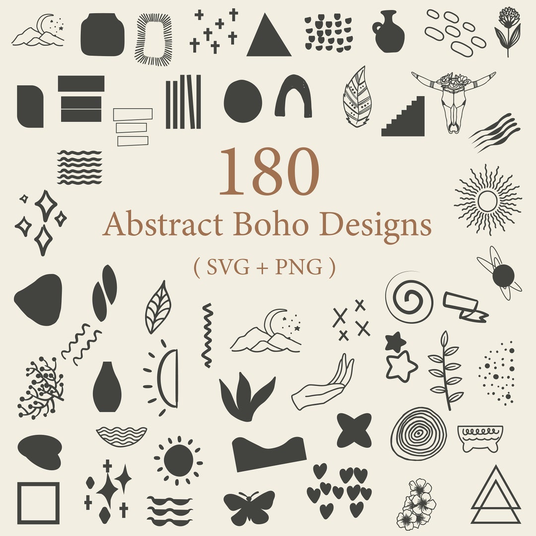 Abstract Svg | Boho Svg | Abstract Art Svg | Trendy Svg | Svg Bundle ...