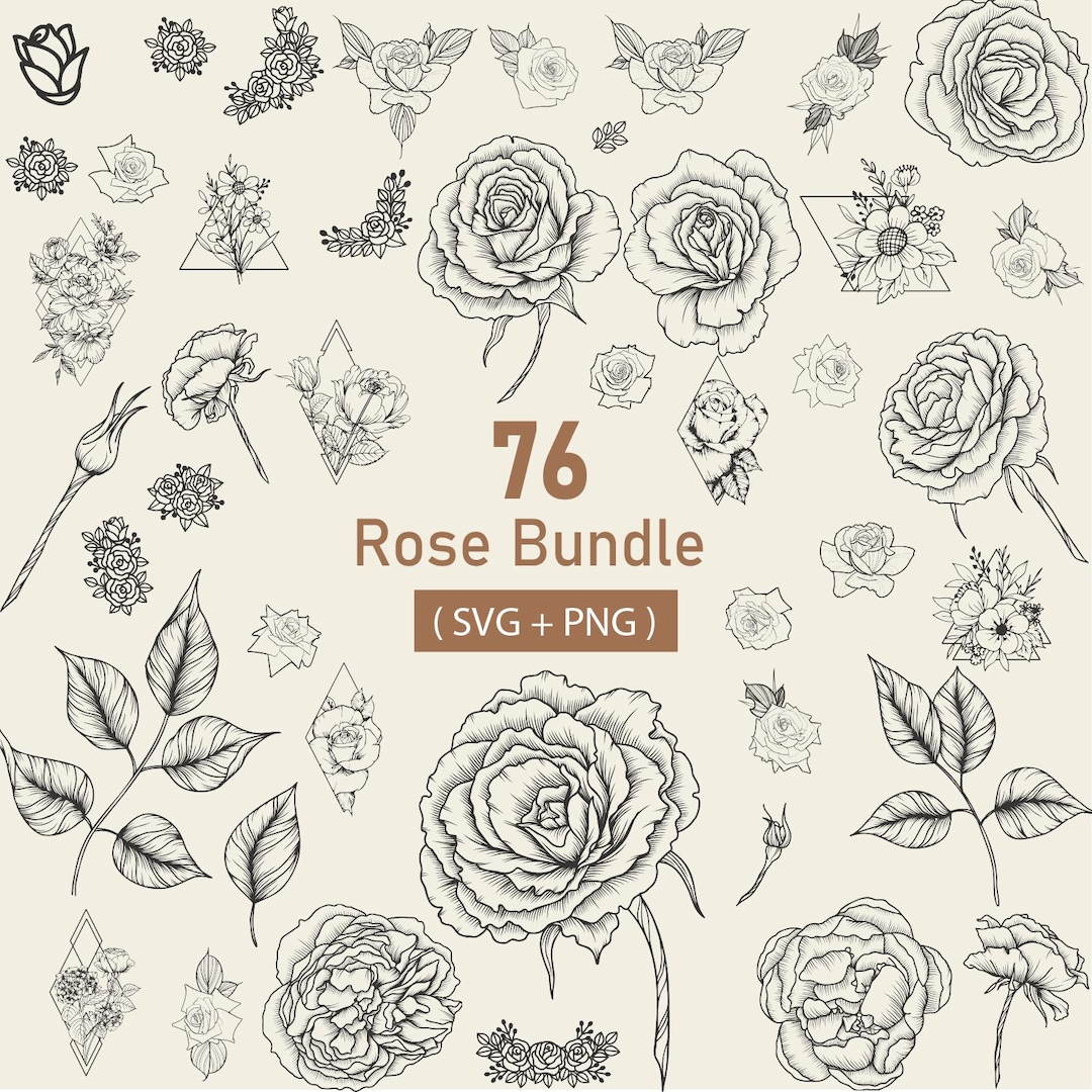Roses SVG Bundle | Roses Svg Bundle | Roses SVG | Tattoo Svg ...