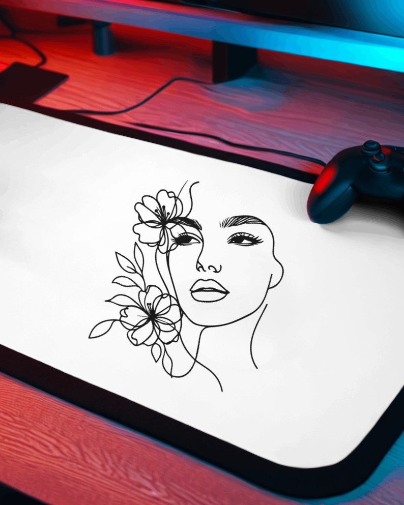 50 Flowers in Hair Svg, Line Art Face Svg, Faces Woman Floral Line Art ...