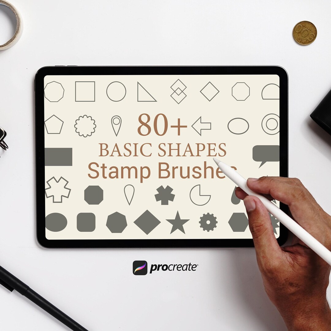 Procreate Shapes Stamps, Procreate Basic Stamp Set, Procreate Shapes ...