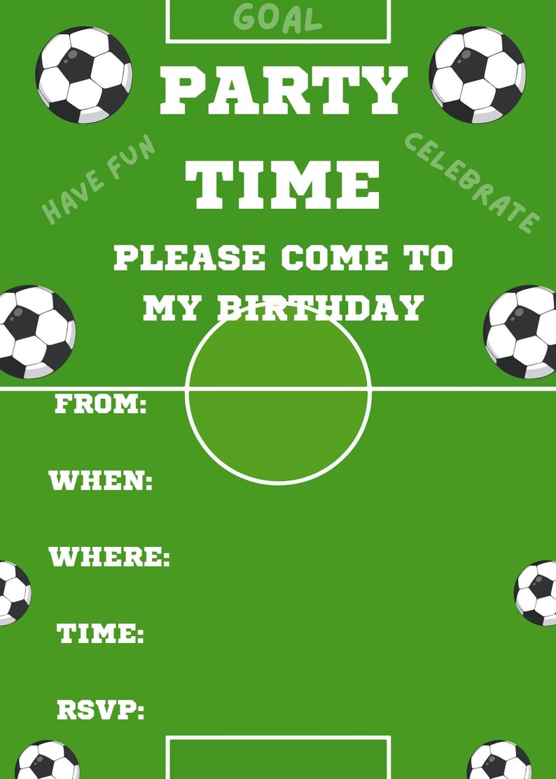Football Invitation - Etsy