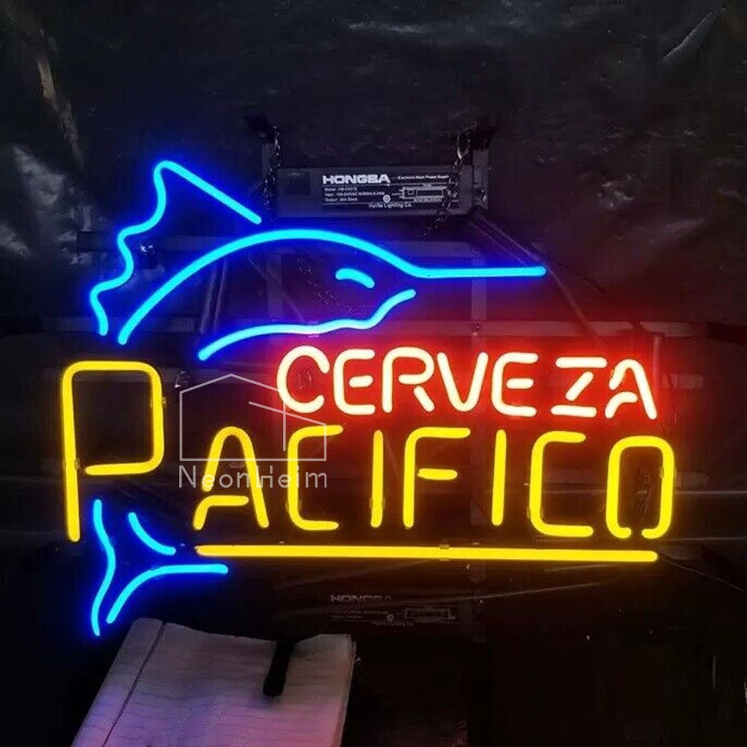 Pacifico Cerveza Handmade Real Glass Neon Sign Lights Personalized Gift ...