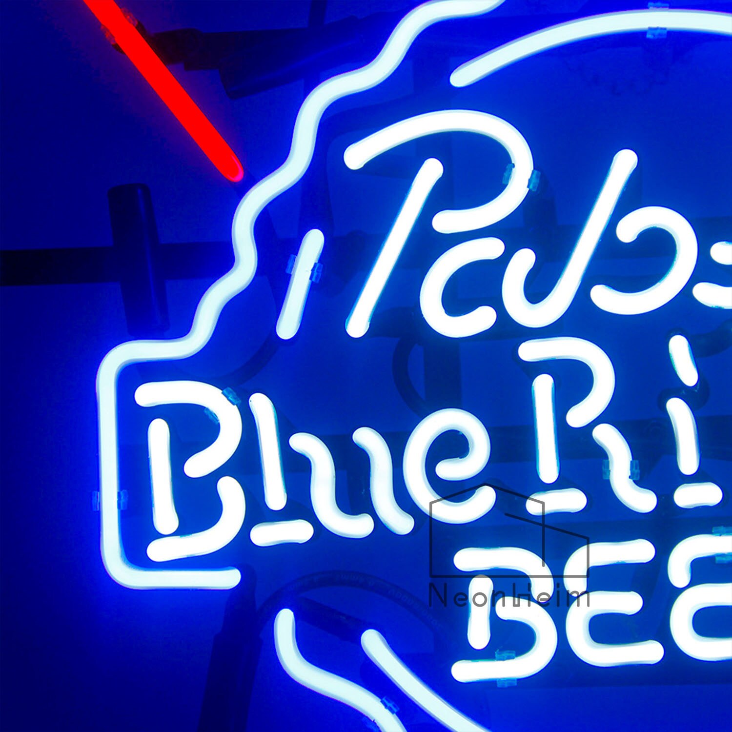 Blue Ribbon Beer Neon Lights Beer Bar Wall Decor Home Bar Neon Art ...