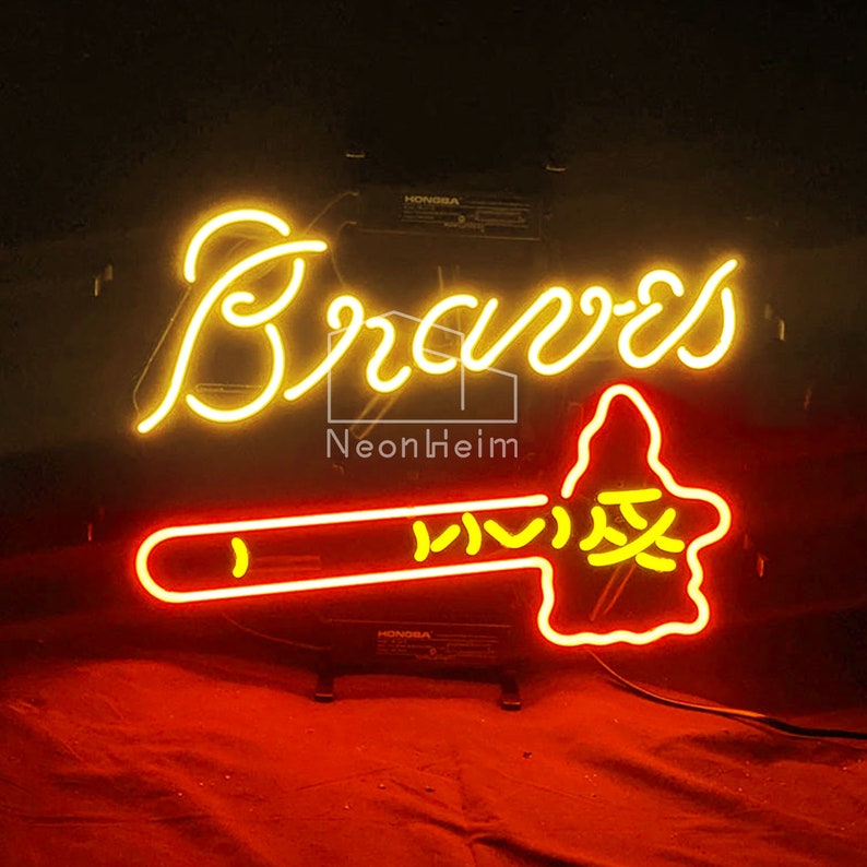 Brave Tomahawks atlanta Neon Sign Artwork Home Decor Wall Art ...