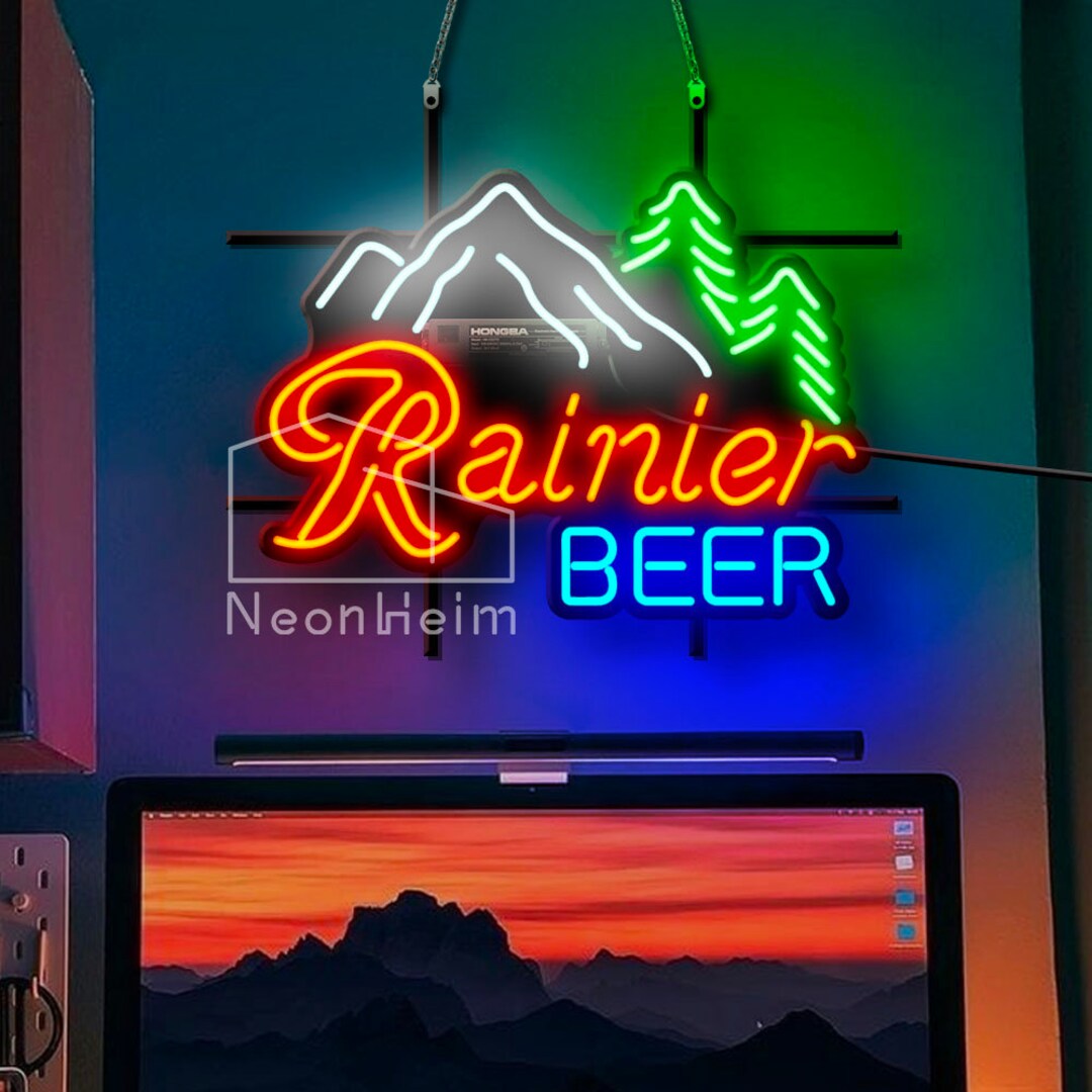 Authentic Rainier Beer Neon Sign Bold & Bright Wall Art, Ideal for ...