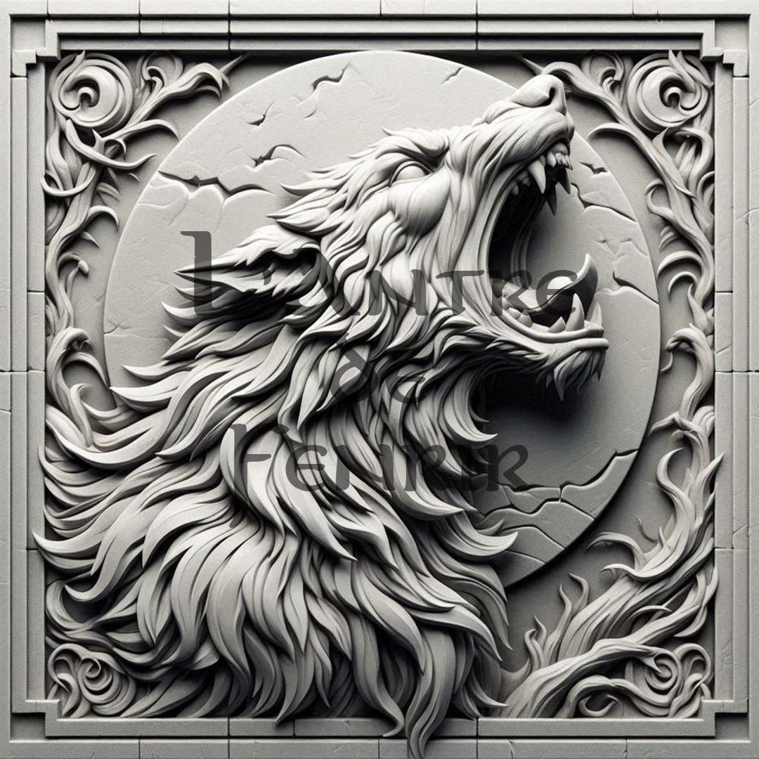 Werewolf Card, Bas Relief, for Laser Engraving, Edition 2 - Etsy