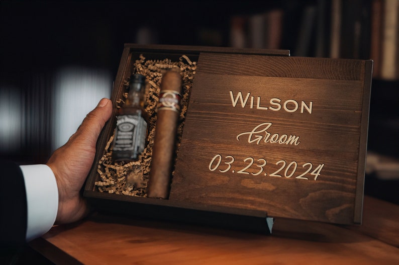 Wooden Gift Box, Personalized Groomsmen Box, Groomsman Gift Box, Best ...