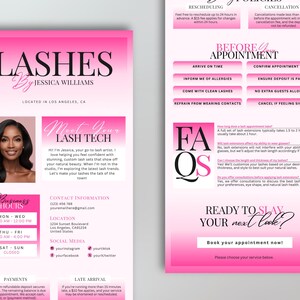 Pink Acuity Scheduling Template Lash Tech Acuity Website Template ...