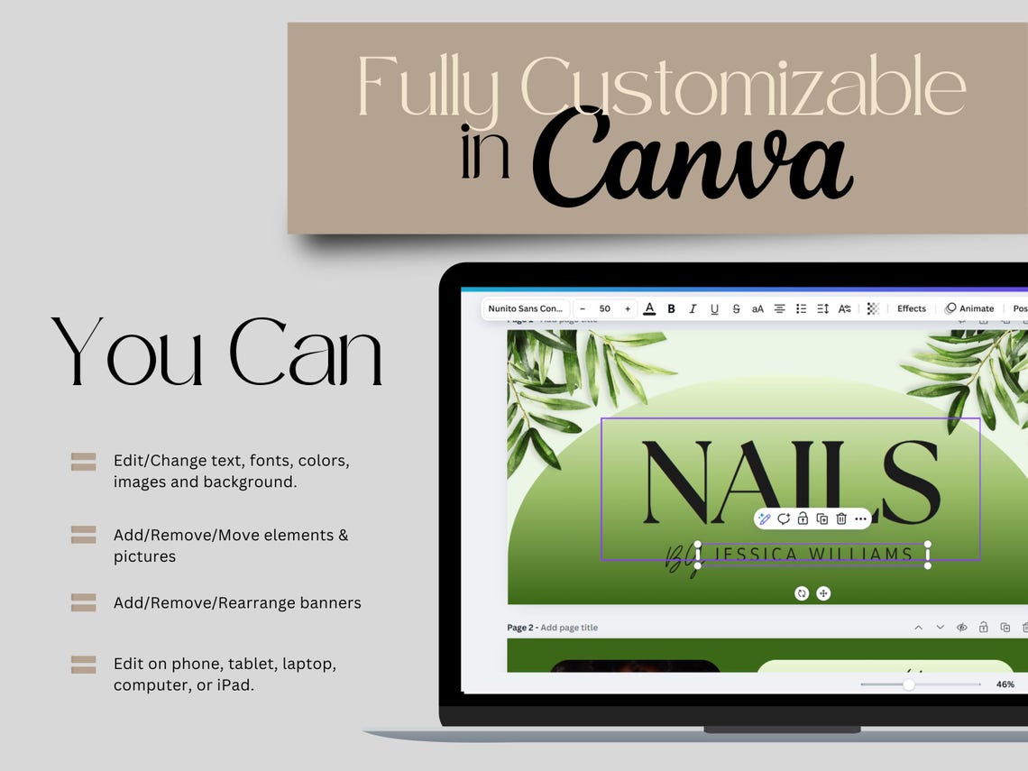 Green Acuity Template Nail Tech Website Banner Template Scheduling ...