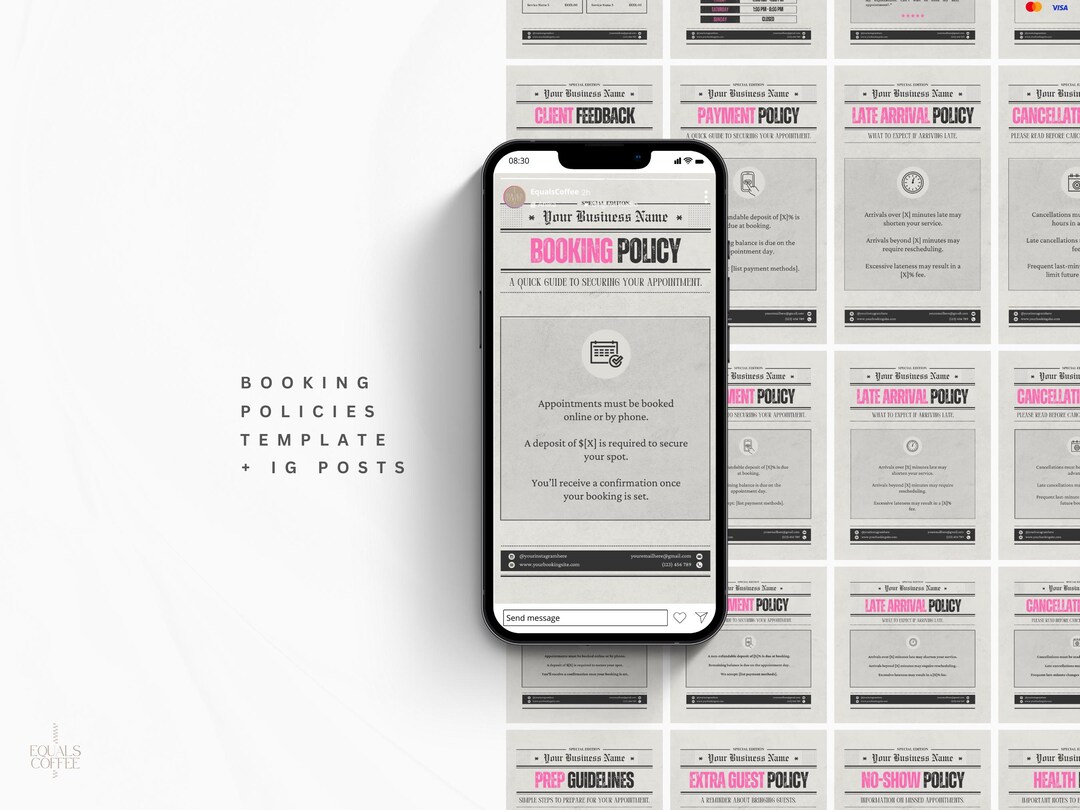 30+ Booking Policies Template Nail Policies Lash Policy Hair Policy ...