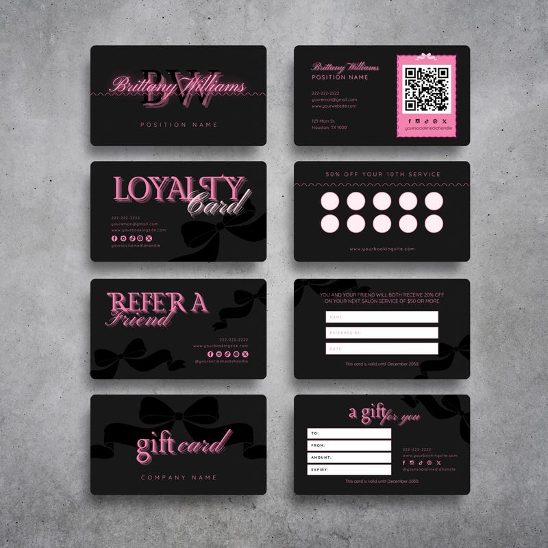 Loyalty Card Template Bundle - Etsy UK