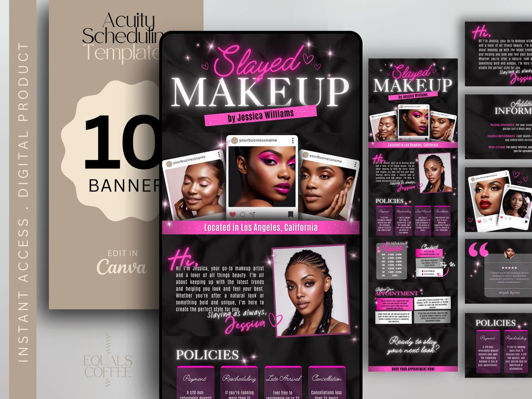 Makeup Artist Site Makeup Website Canva Acuity Makeup Scheduling ...