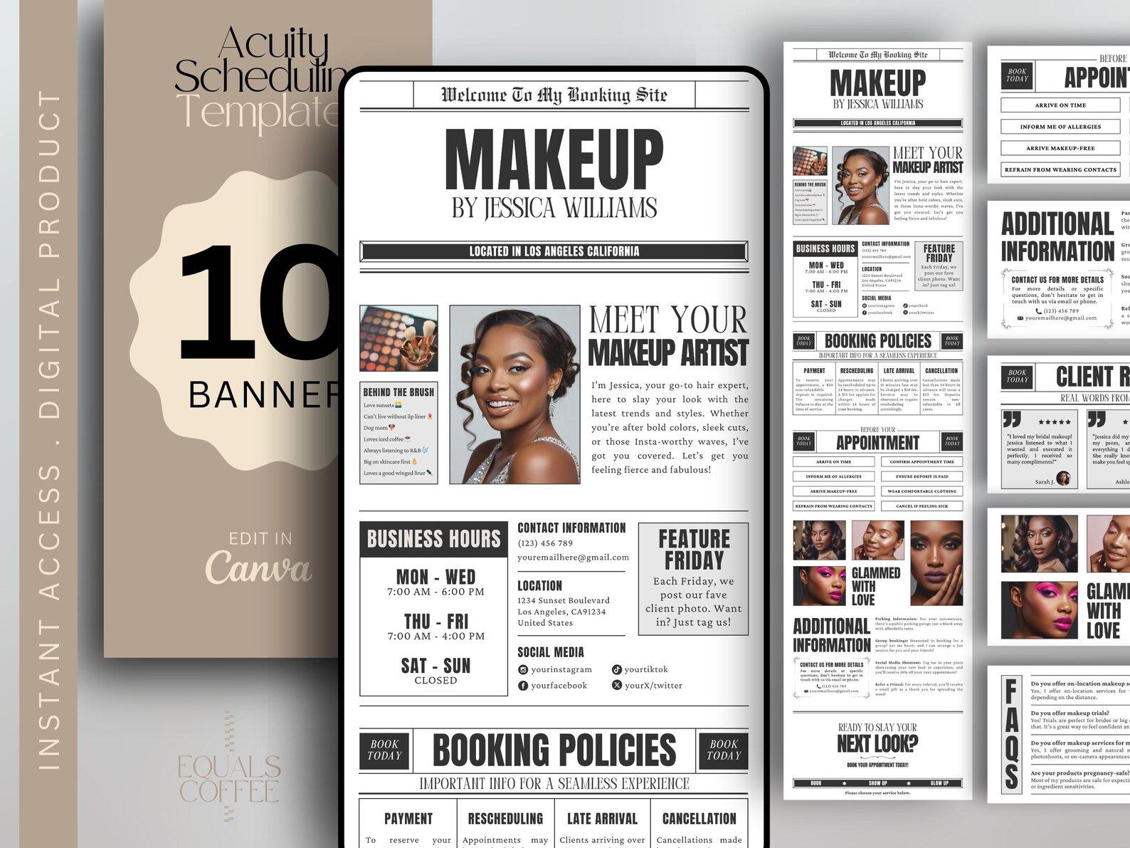 Acuity Makeup Scheduling Template Makeup Artist Booking Site Makeup ...
