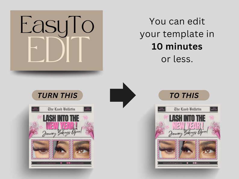 January Lash Flyer New Year Booking Flyer Lash Tech Flyer Book Now ...