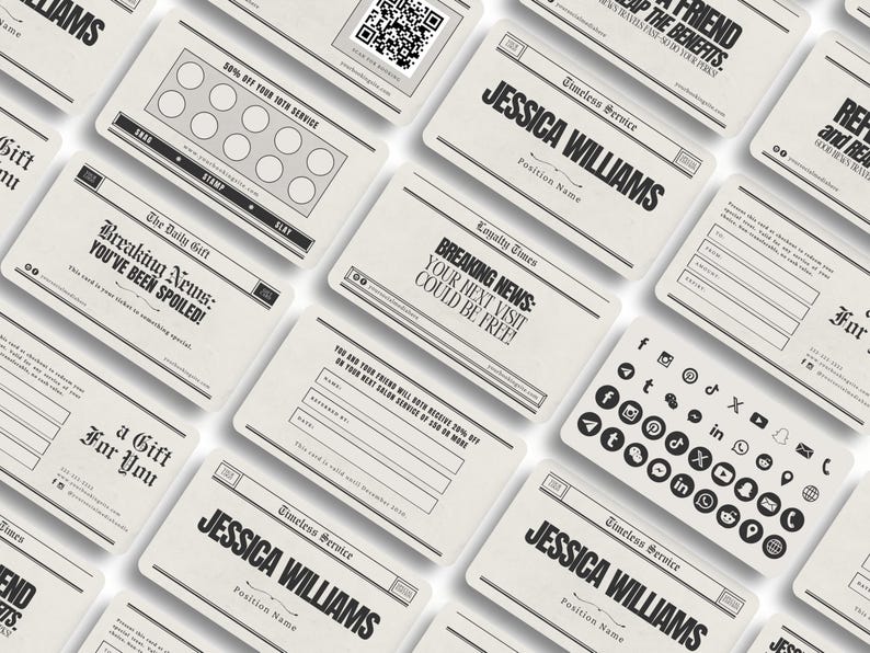Business Card Template Newspaper Business Card Canva Editable Designs ...
