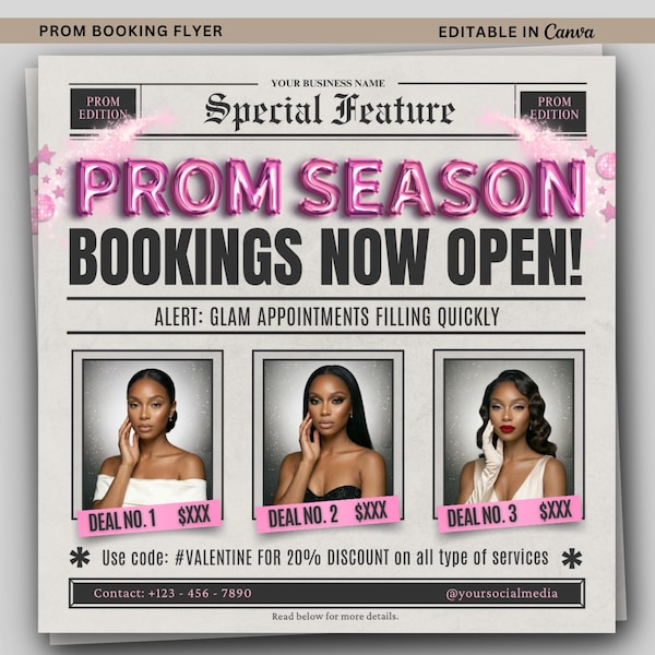 Prom Flyer Hair Book - Etsy UK