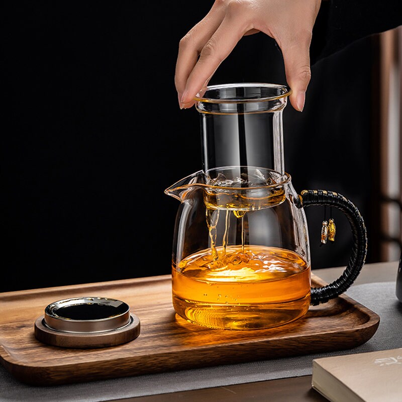 Glass Teapot Heat-resistant Glass Teapot Tea Water Separation Teapot ...