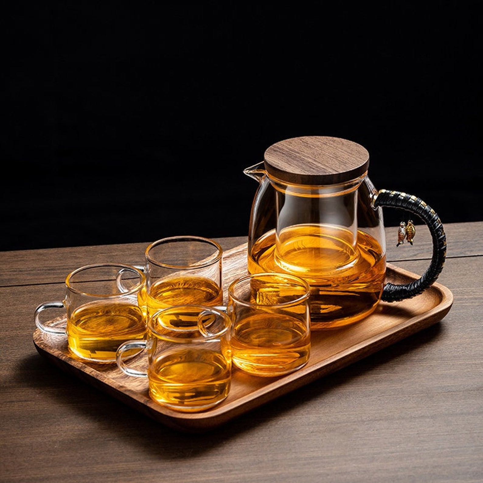 Glass Teapot Heat-resistant Glass Teapot Tea Water Separation Teapot ...