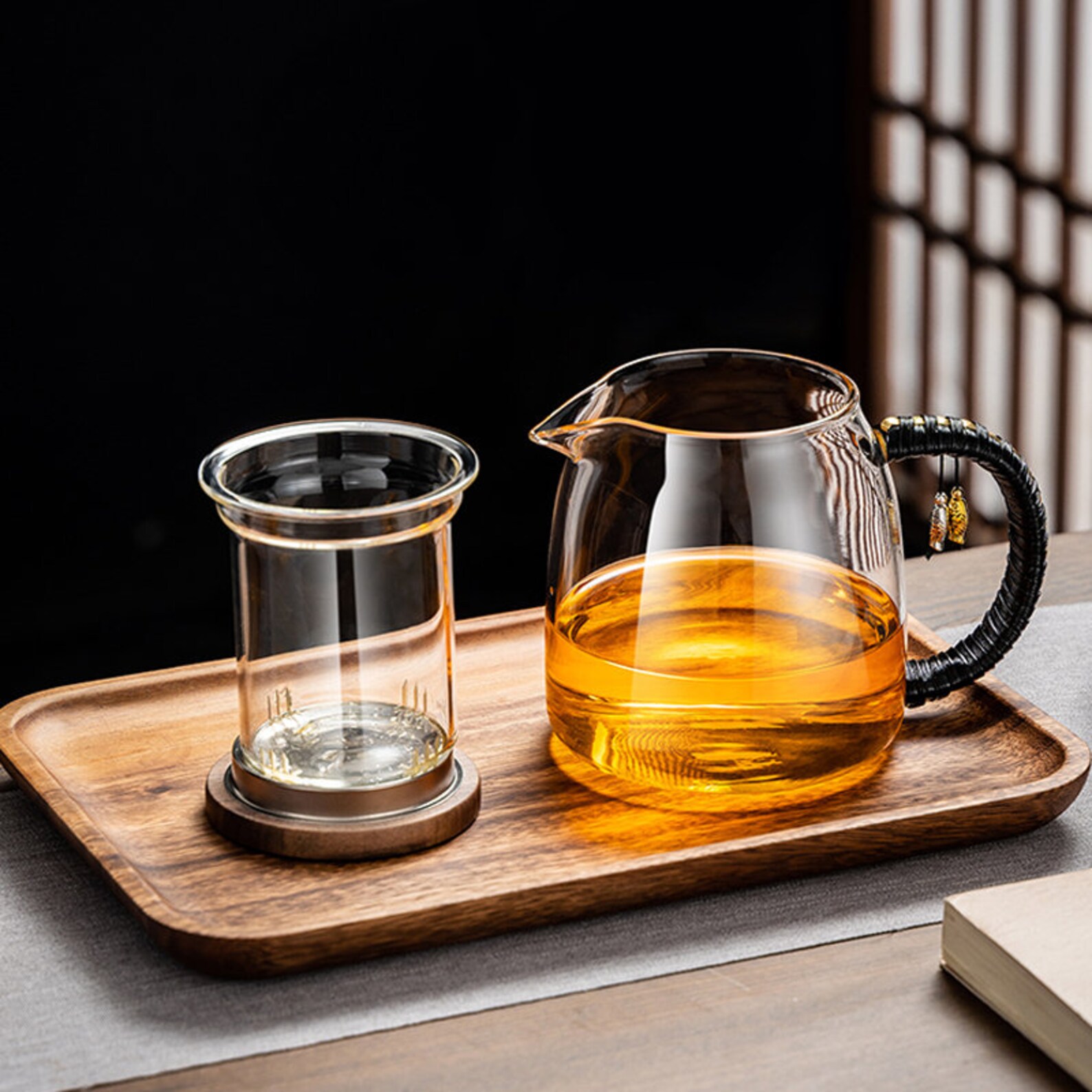 Glass Teapot Heat-resistant Glass Teapot Tea Water Separation Teapot ...