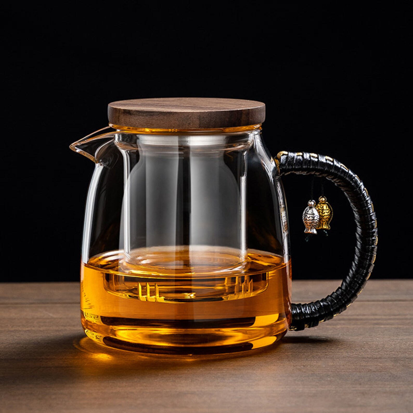 Glass Teapot Heat-resistant Glass Teapot Tea Water Separation Teapot ...