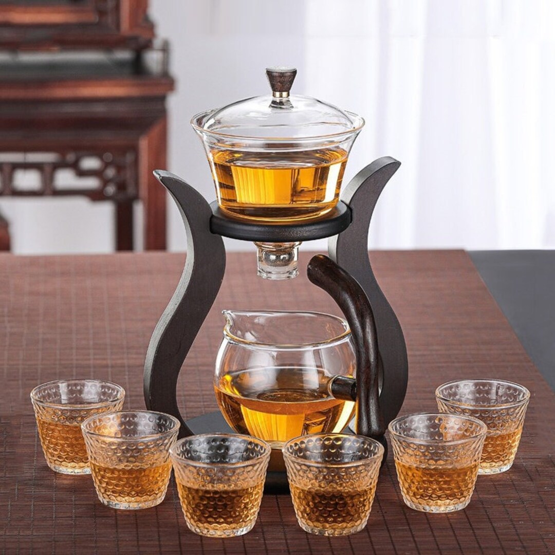 Semi-automatic Glass Tea Set Glass Kung Fu Tea Set Glass Tea Making ...