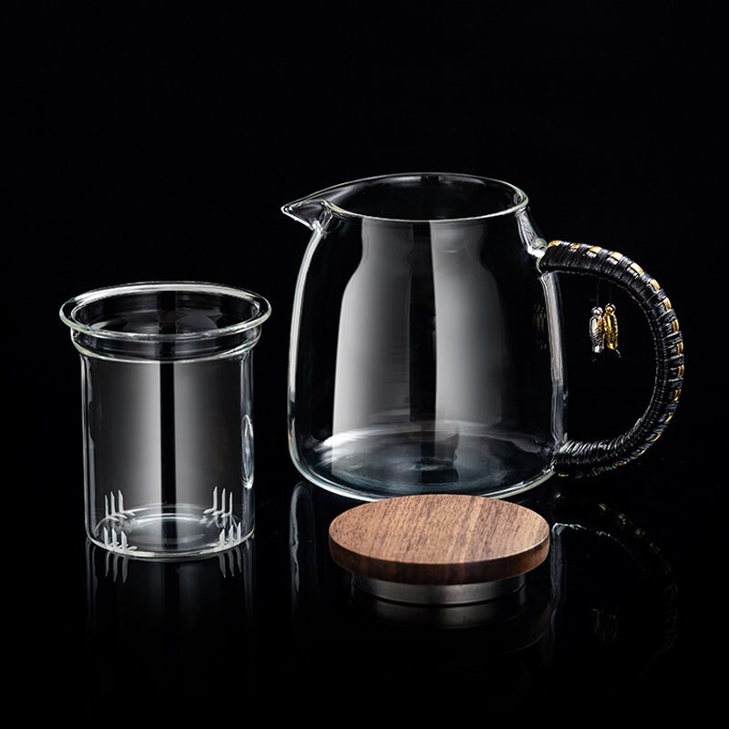 Glass Teapot Heat-resistant Glass Teapot Tea Water Separation Teapot ...