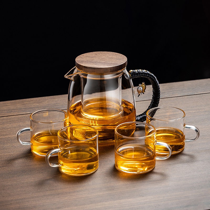 Glass Teapot Heat-resistant Glass Teapot Tea Water Separation Teapot ...