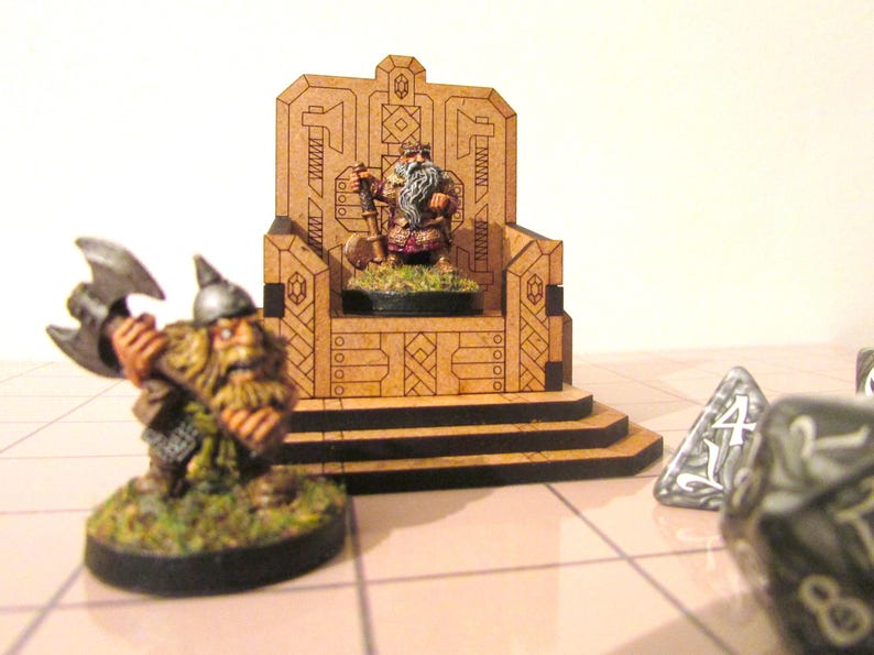 Dwarven Throne | Lasercut Terrain for D&D, Pathfinder, Tabletop RPG ...