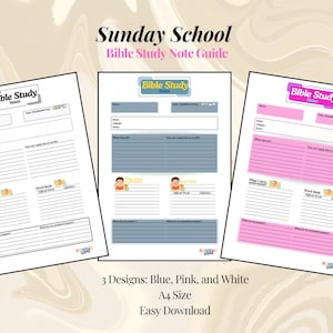 Kids Bible Study Guide, Devotion Template for Children - Etsy