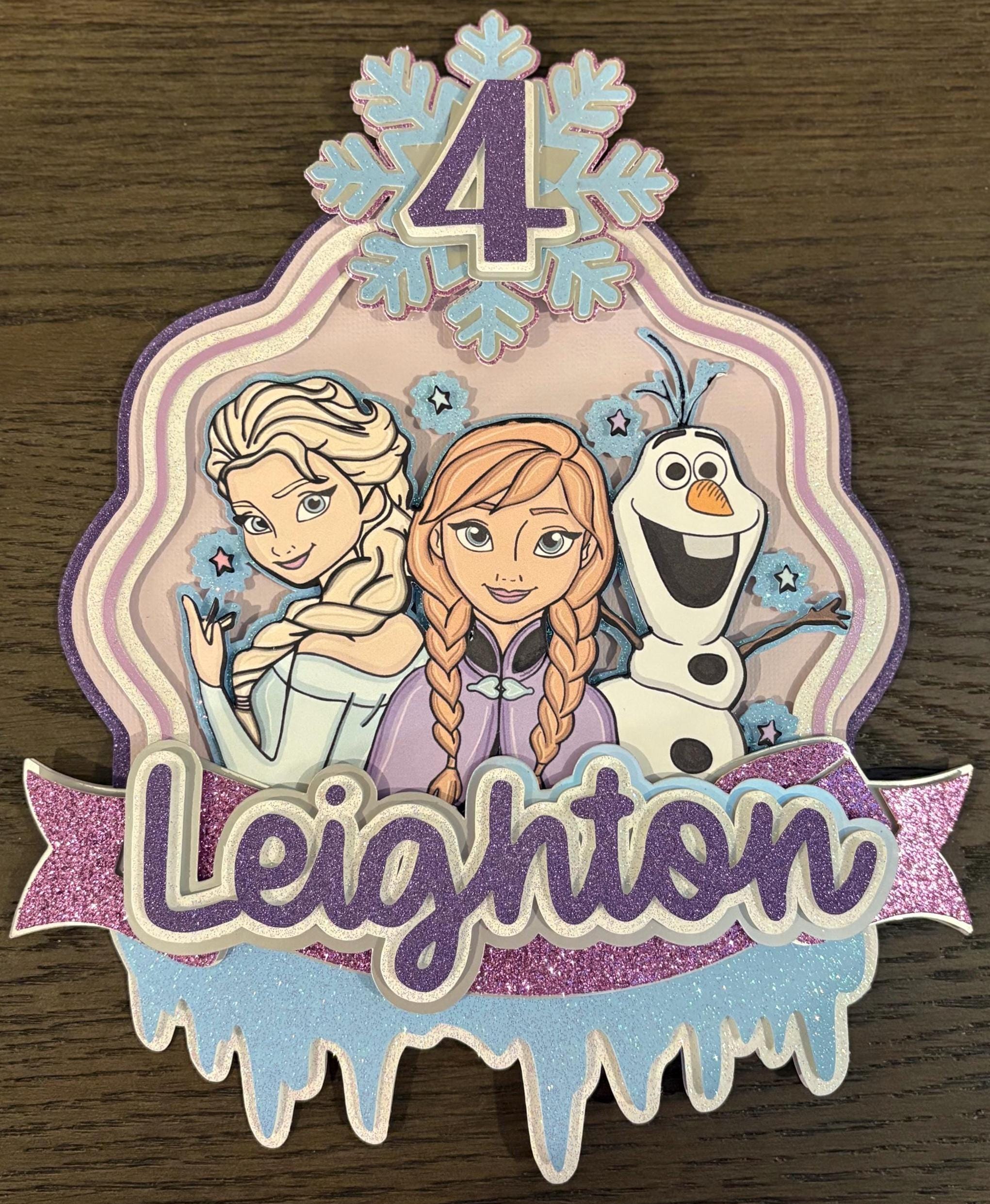 Frozen Birthday Cake Topper, Elsa & Anna Cake Topper - Etsy