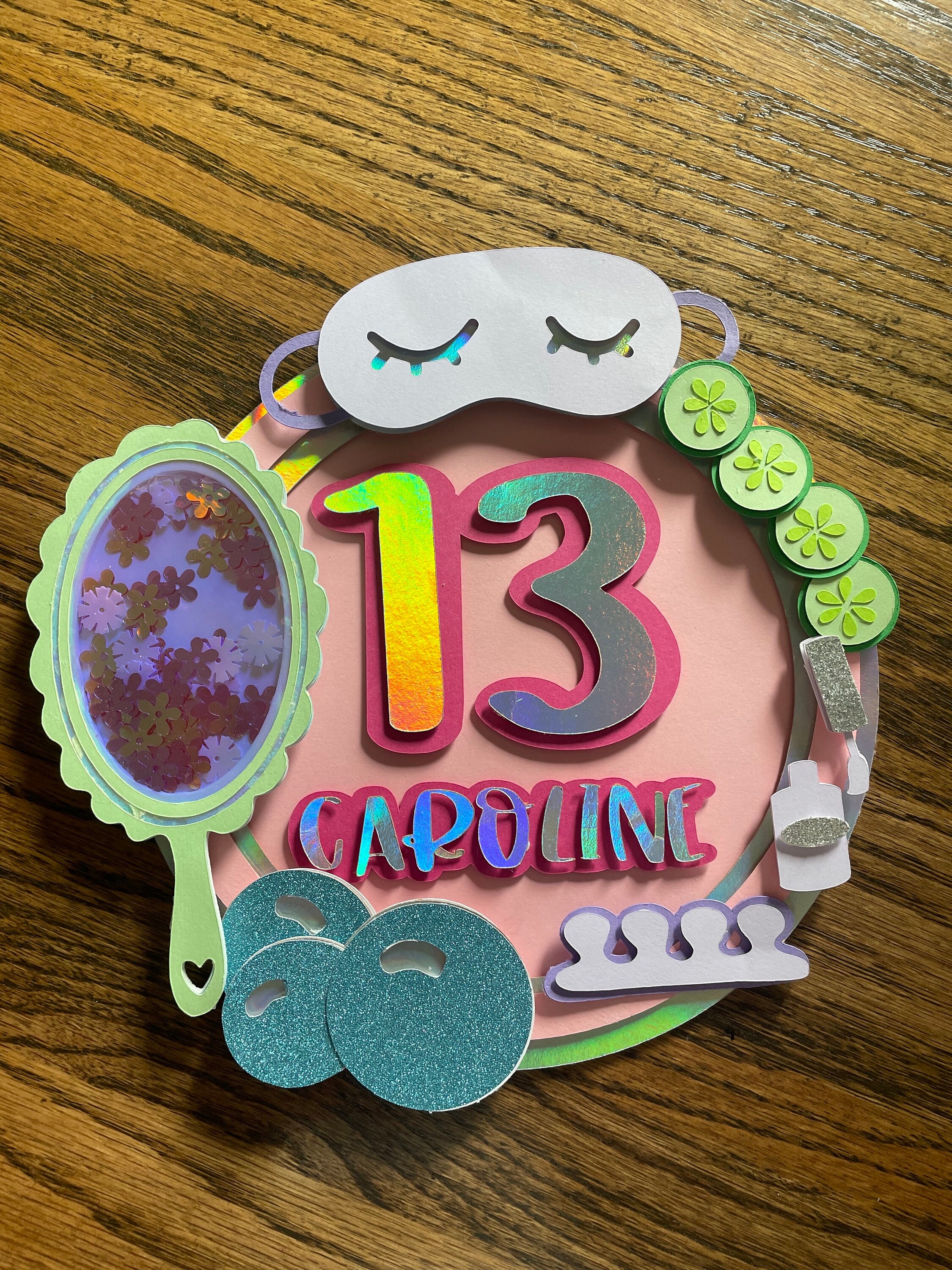 Spa Themed Birthday Cake Topper - Etsy