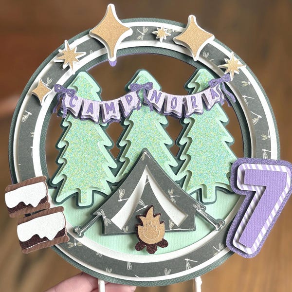 Camping Cake Topper - Etsy