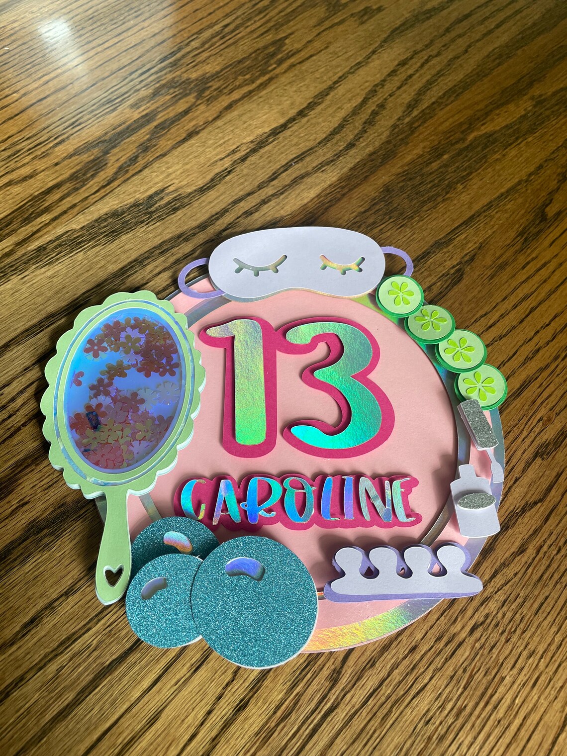 Spa Themed Birthday Cake Topper - Etsy