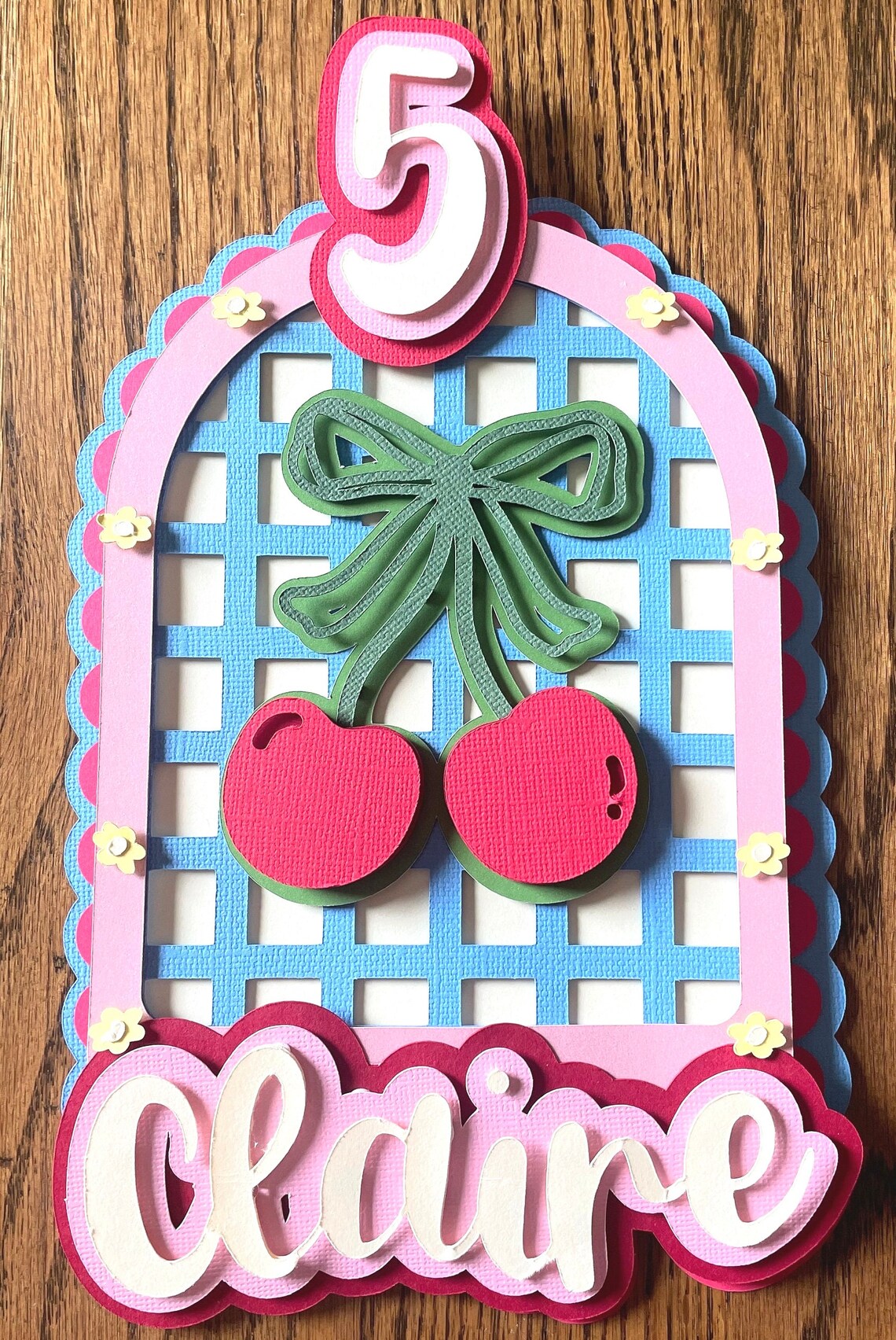 Cherry Cake Topper - Etsy