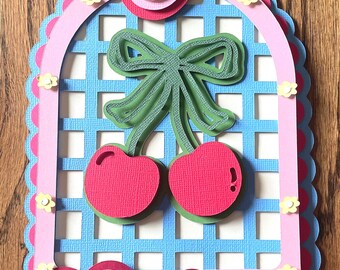 Cherry Cake Topper/ Cherry Birthday Party/ Cake Topper Cherry Ice Cream ...