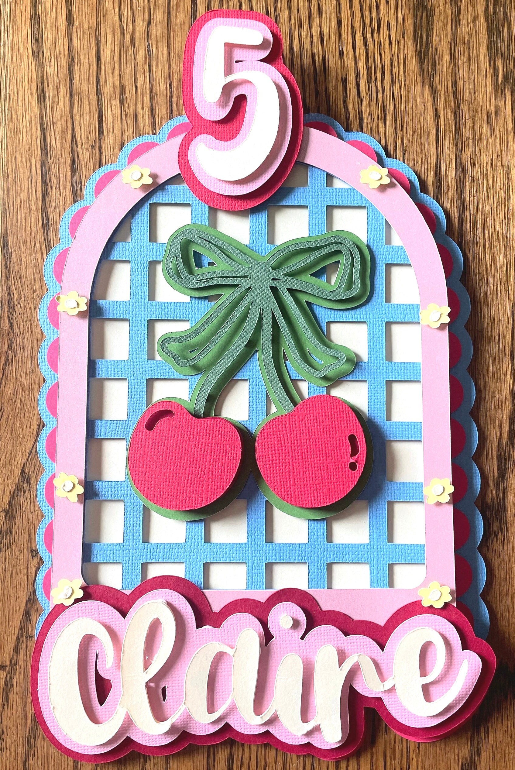 Cherry Cake Topper - Etsy