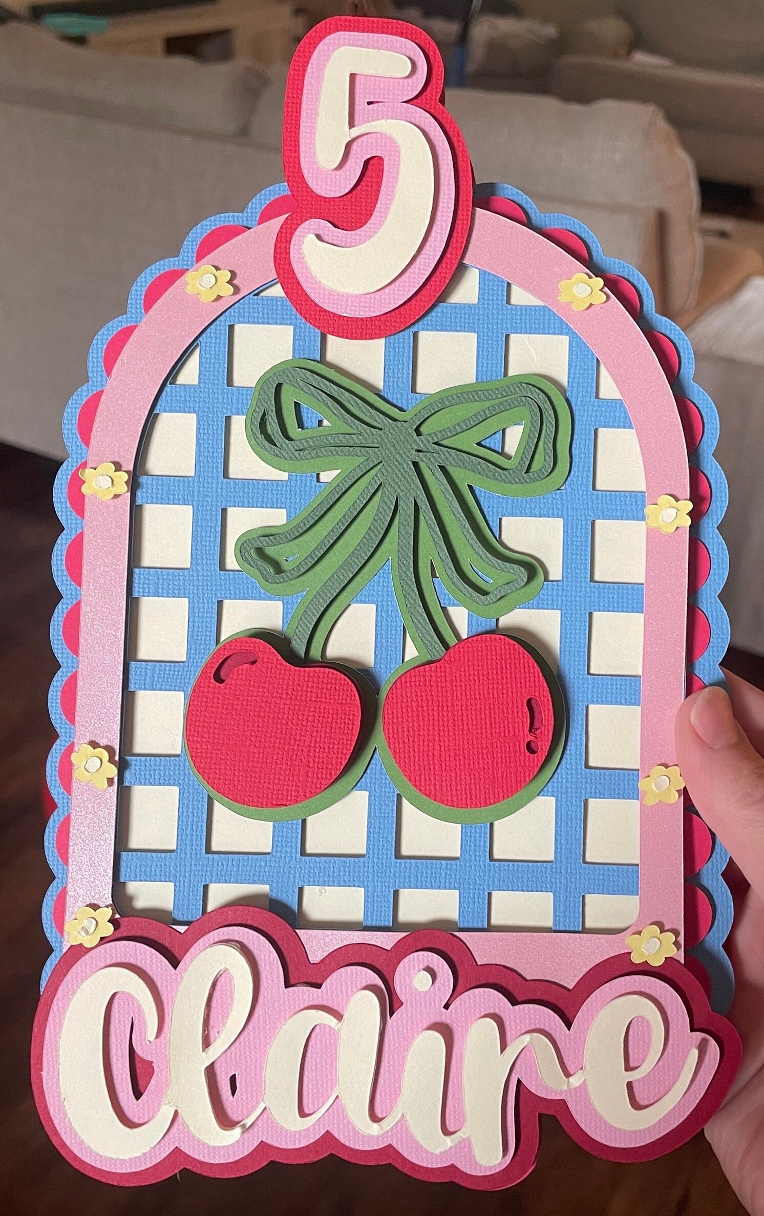 Cherry Cake Topper - Etsy