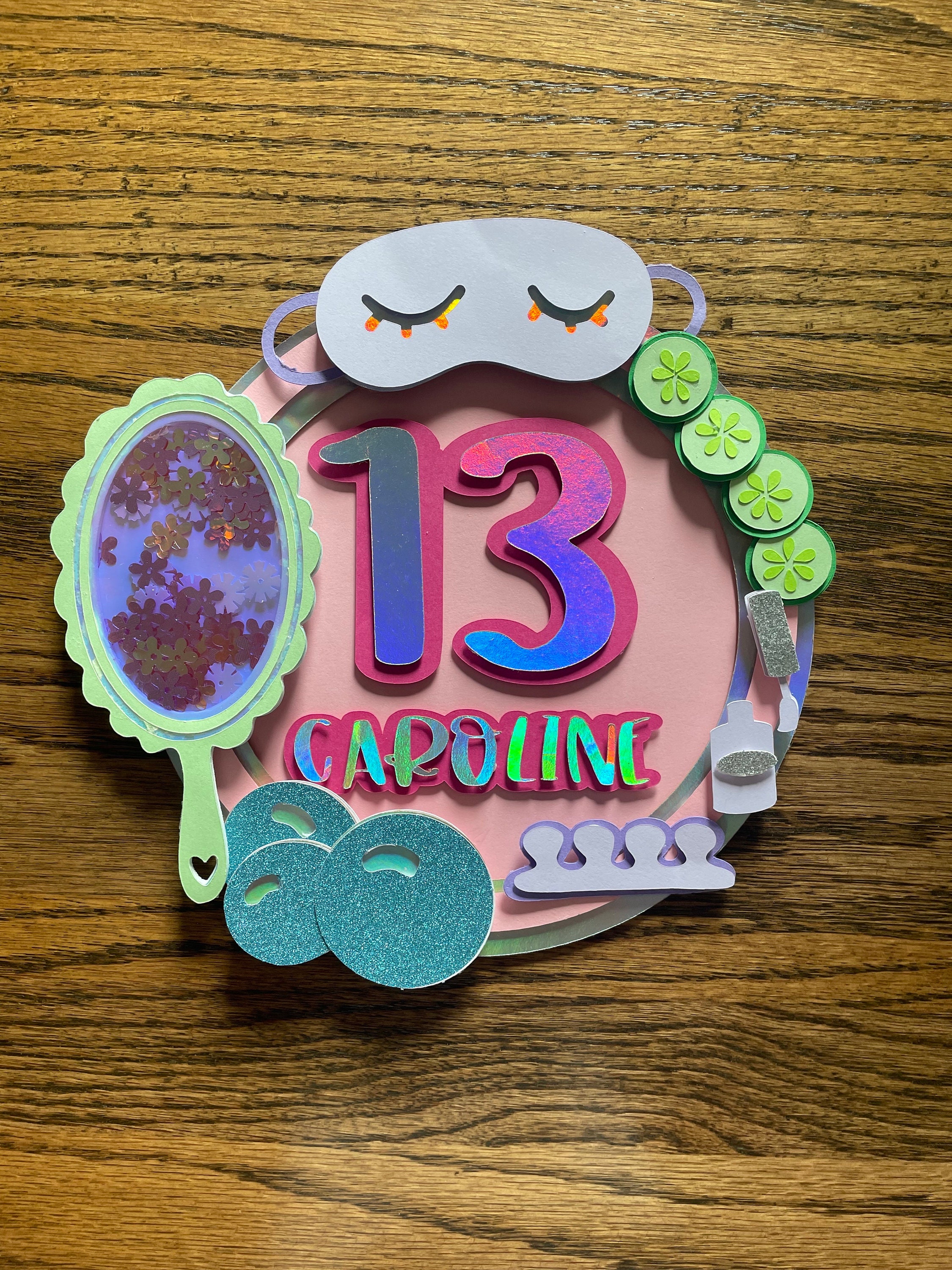 Spa Themed Birthday Cake Topper - Etsy