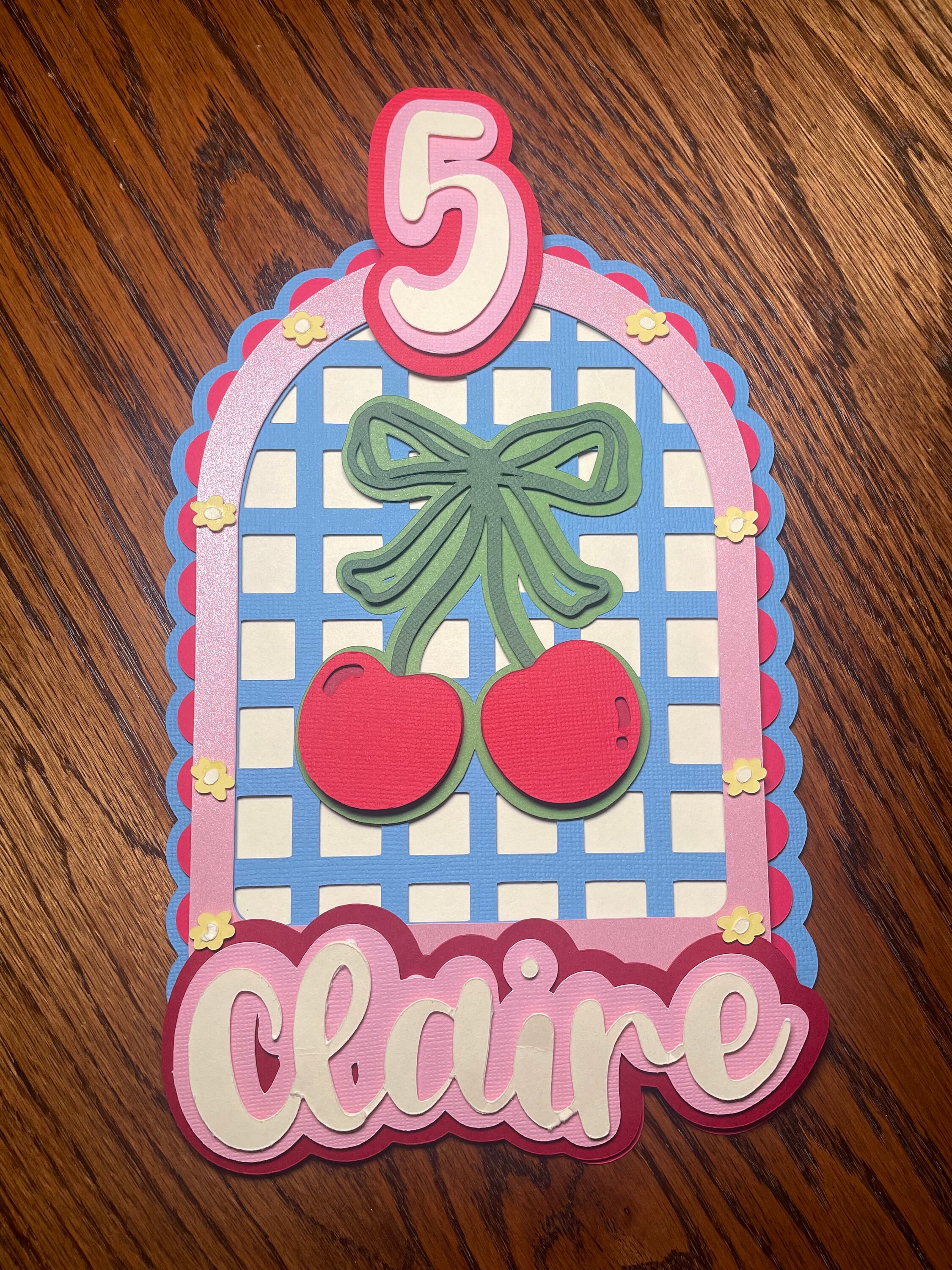 Cherry Cake Topper - Etsy