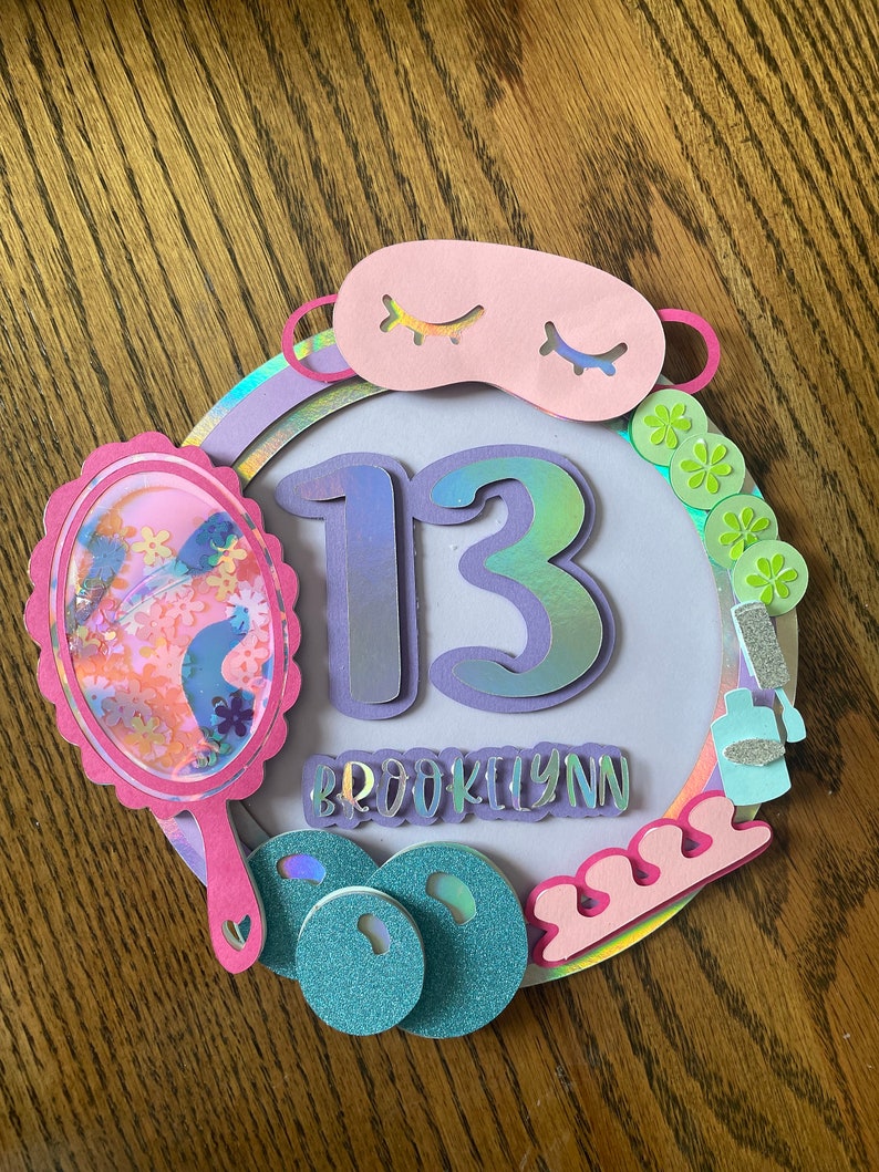 Spa Themed Birthday Cake Topper - Etsy