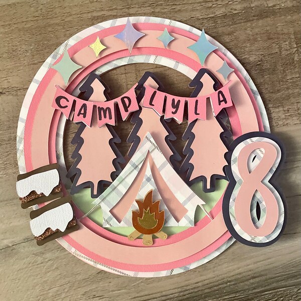 Camping Cake Topper - Etsy
